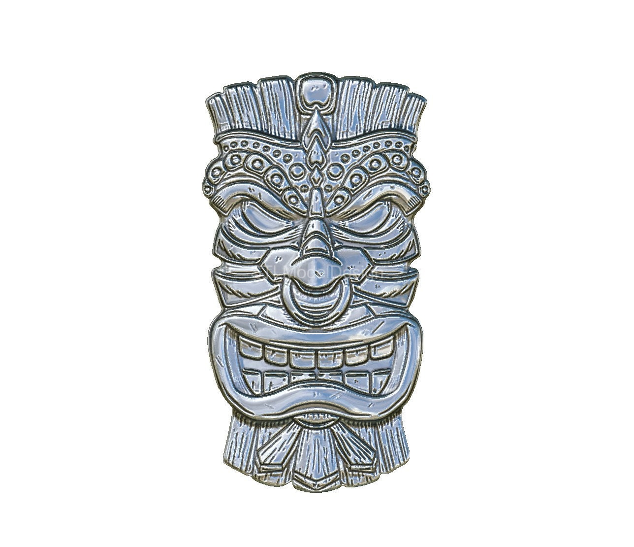 Tiki Mask 3D Model STL File: CNC Router, Laser, 3D Printing (digital ...