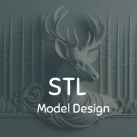 Majestic Stag in the Forest 3D Model STL File for CNC Carving - 3D ...
