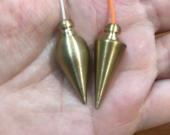 Set of 3 Big Circle Brass Pendulums Dowsing - Etsy