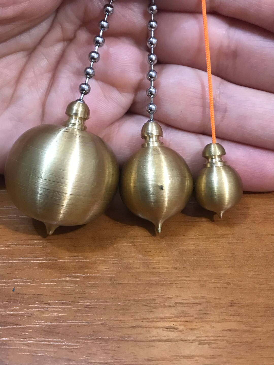 Set of 3 Big Circle Brass Pendulums Dowsing - Etsy