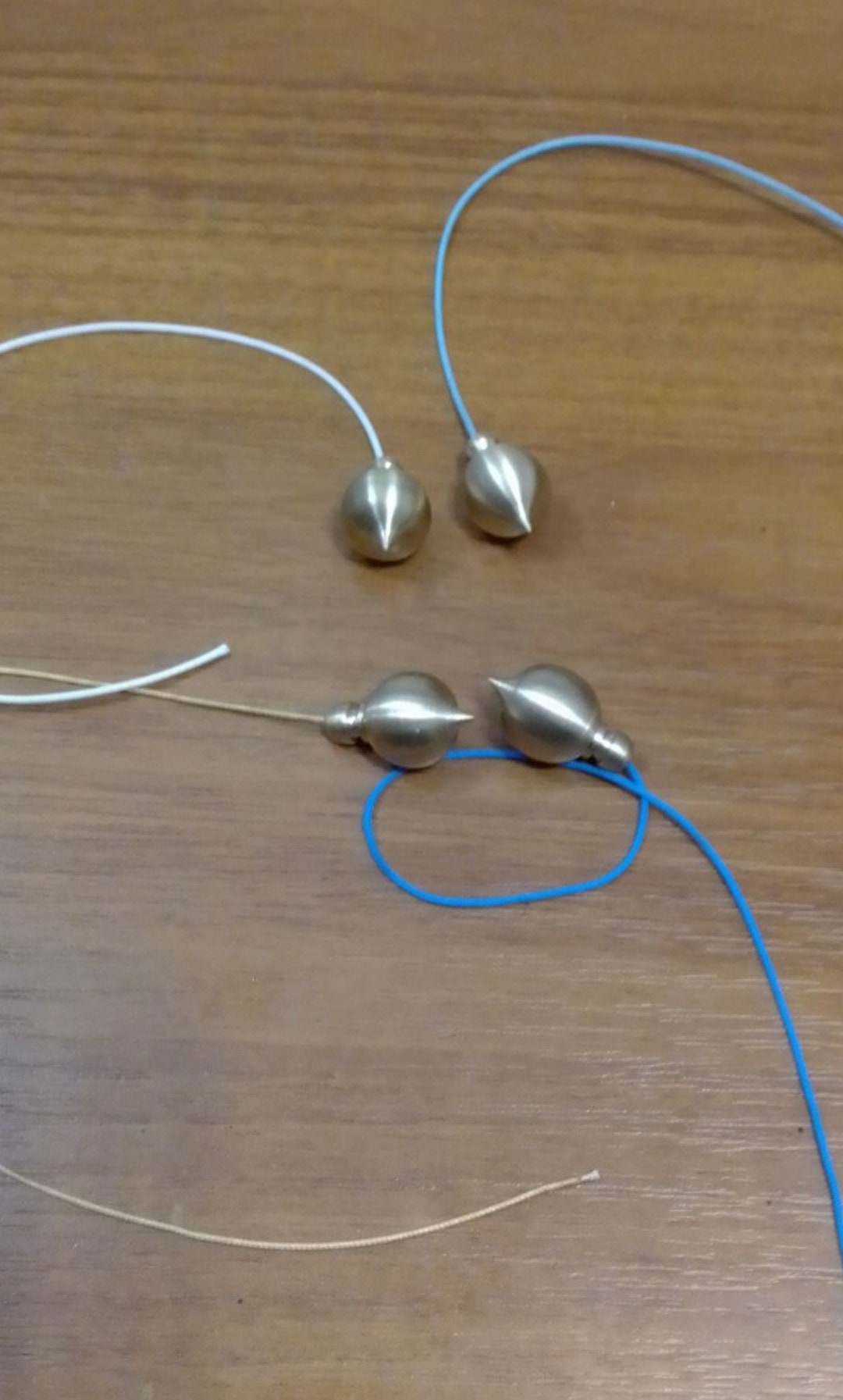 Set of 4 Bronze Chambered Pendulum Dowsing Pendulum Handmade Healing ...