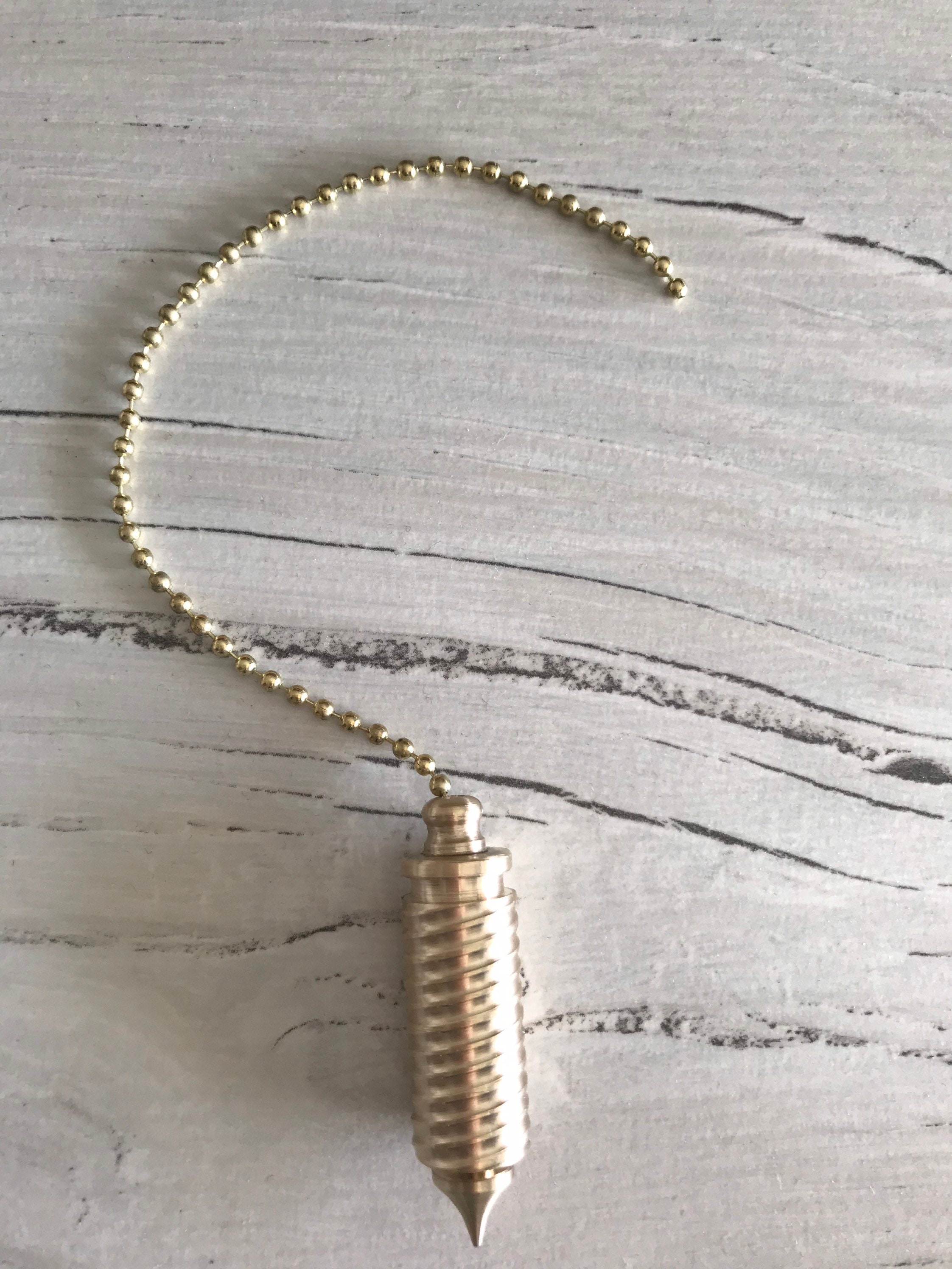 Chambered Pendulum Brass Dowsing Pendulum Handmade Healing Dowsing ...