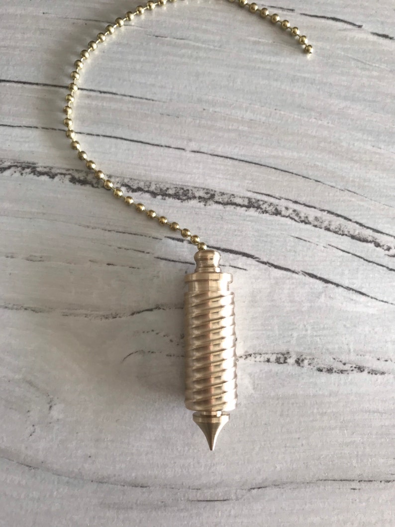 Chambered Pendulum Brass Dowsing Pendulum Handmade Spiral - Etsy