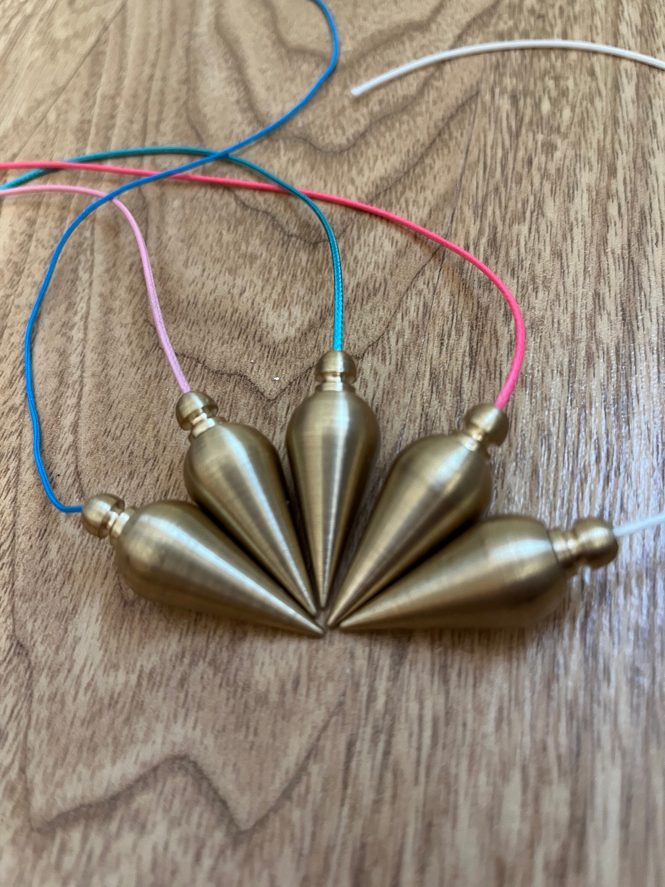 Set of 5 Handmade Chambered Brass Dowsing Pendulum Healing Pendulums - Etsy