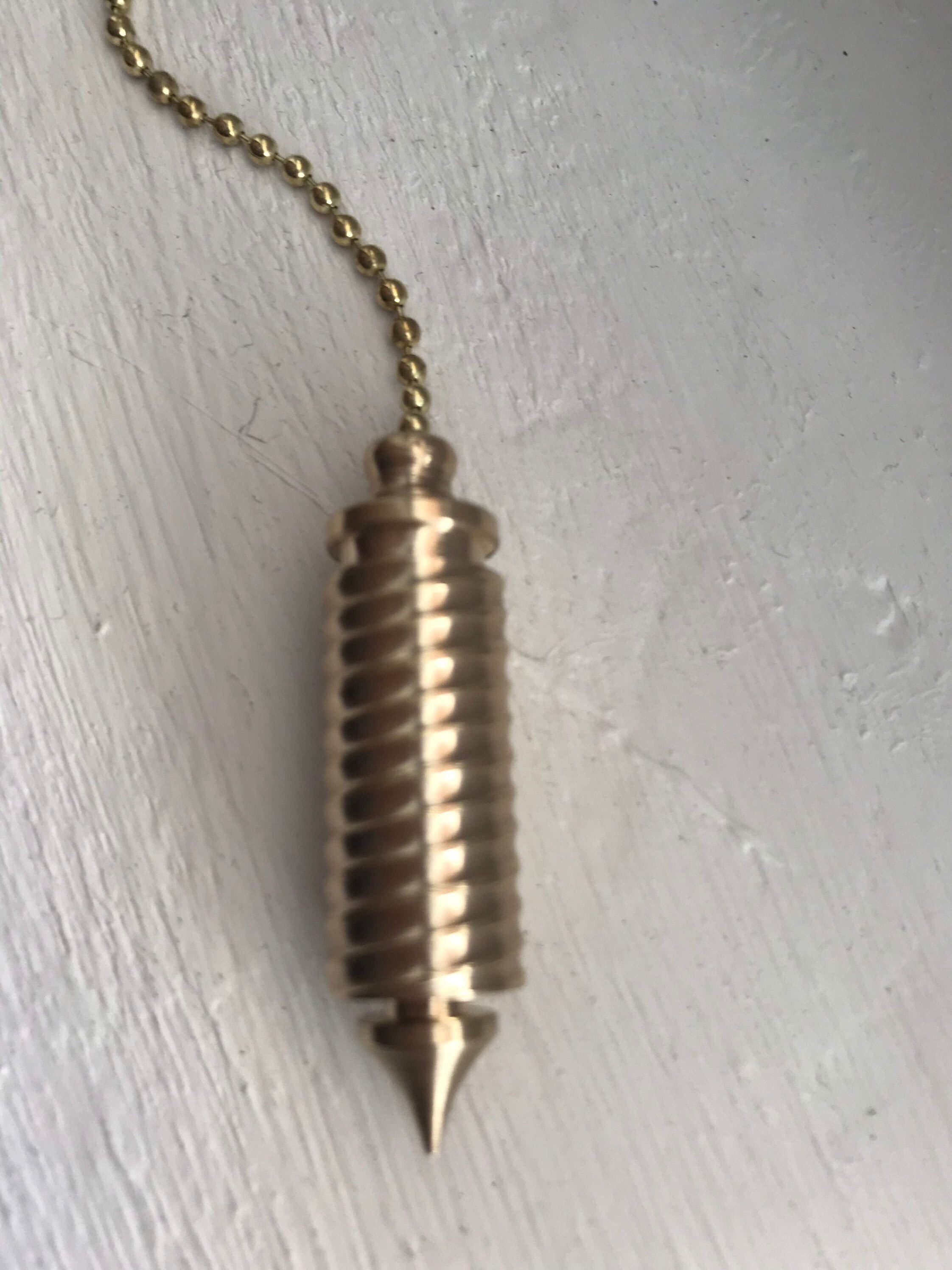 Chambered Pendulum Brass Dowsing Pendulum Handmade Healing Dowsing ...