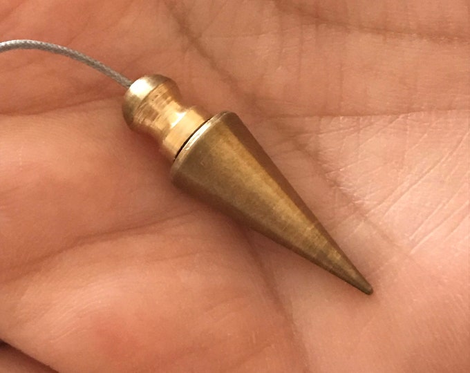Chambered Pendulum Brass Dowsing Pendulum Handmade Healing Dowsing ...