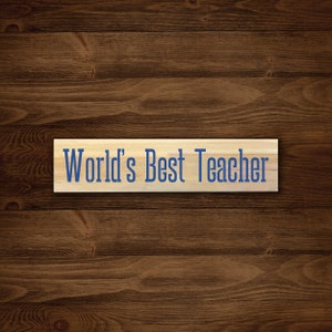 World's Best Teacher, Wooden Whiteboard Eraser, Chalkboard Duster ...