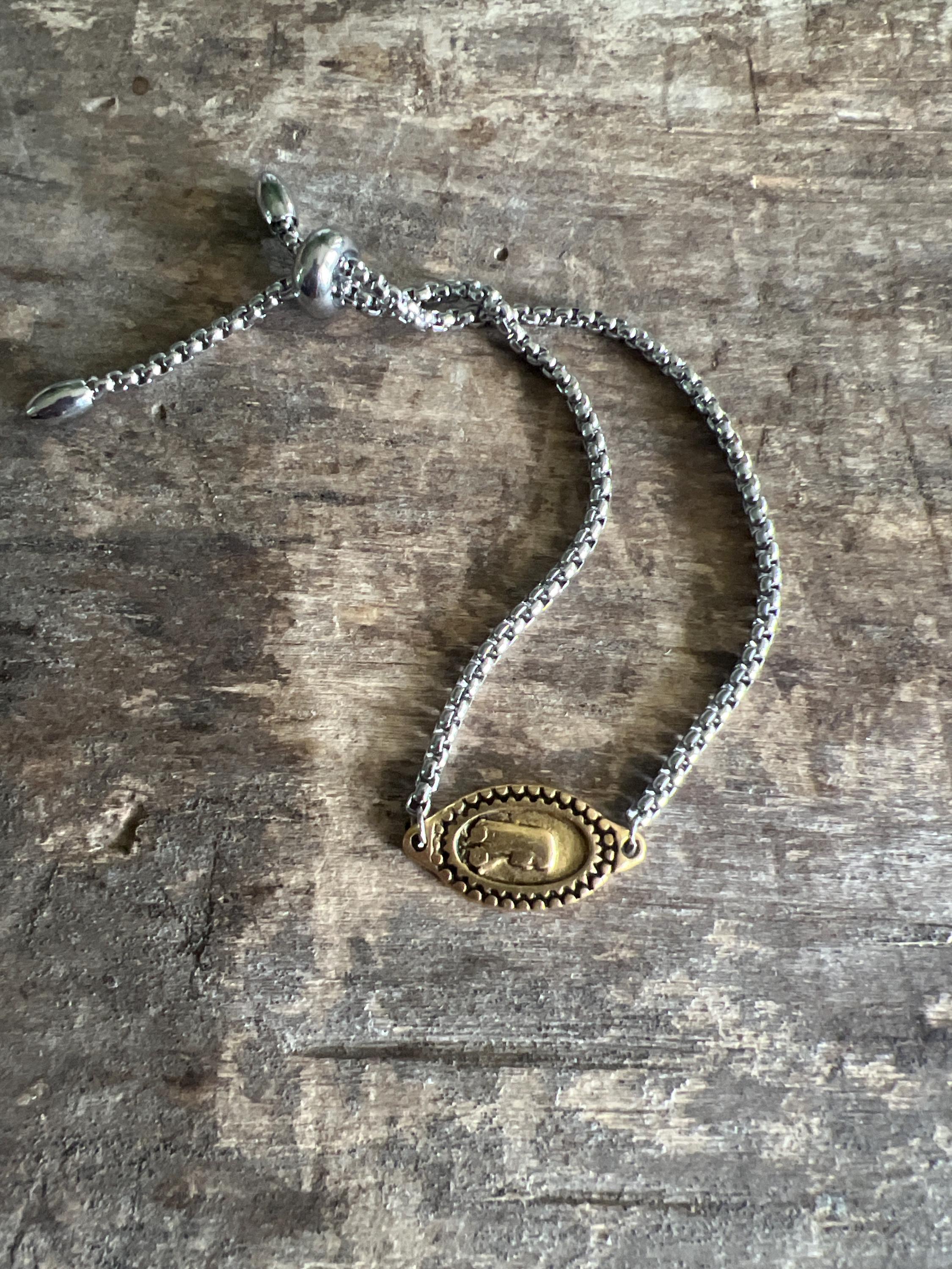 Virgin Mary Connector Gold,silver or Mixed Metal Slide Bracelet - Etsy