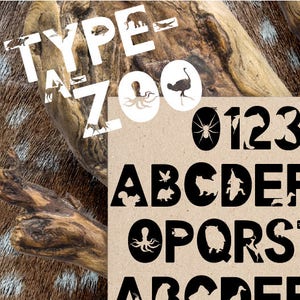 Type-a-zoo Cute Animal Themed Truetype/opentype Font, Useful as an SVG ...