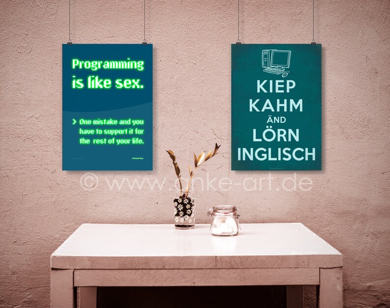 Programming Is Like Sex Digital Typography Poster With Nerdy Etsy