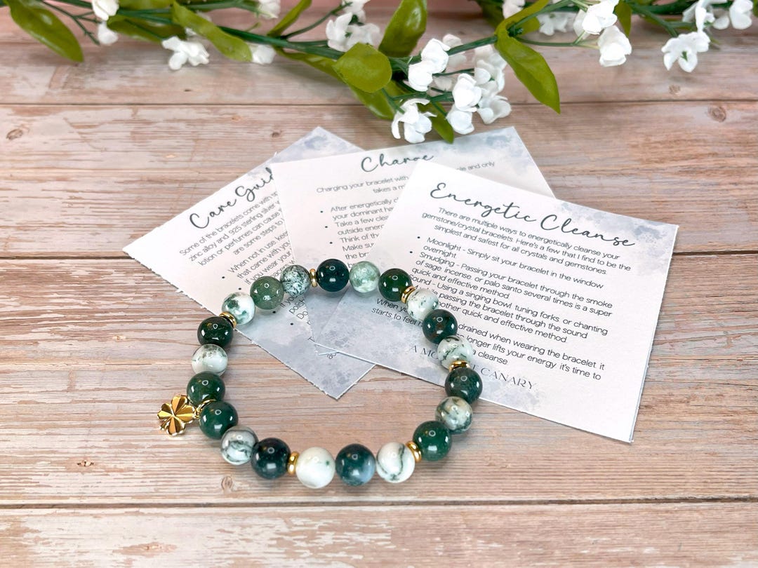 Lucky Roots – St. Patrick’s Day Moss Agate & Tree Agate Gemstone ...