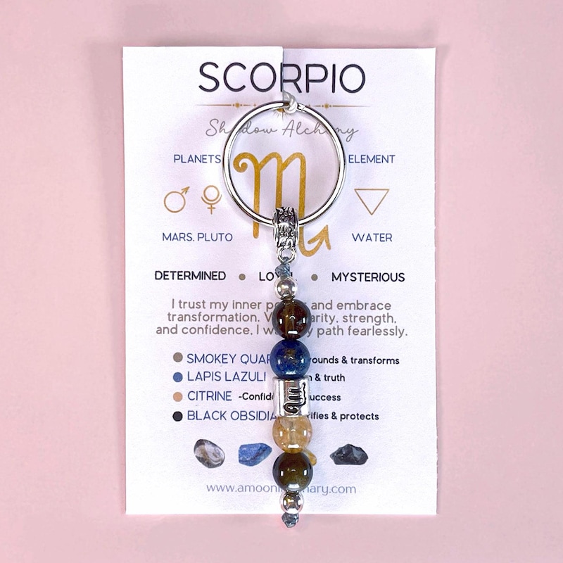 Scorpio Crystal Keychain - Etsy