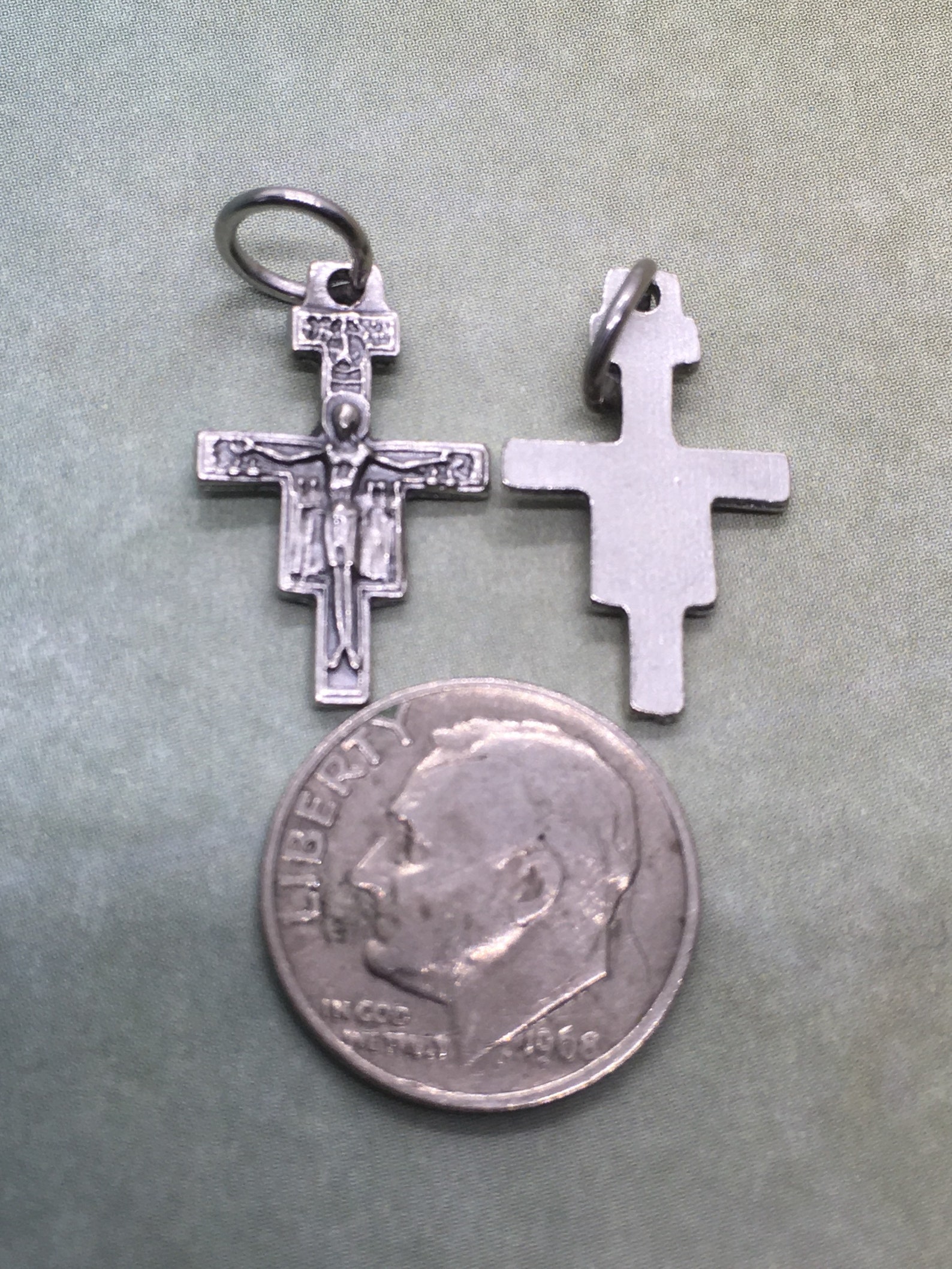 Catholic Charms Eucharistic Chalice Peace Cross San - Etsy