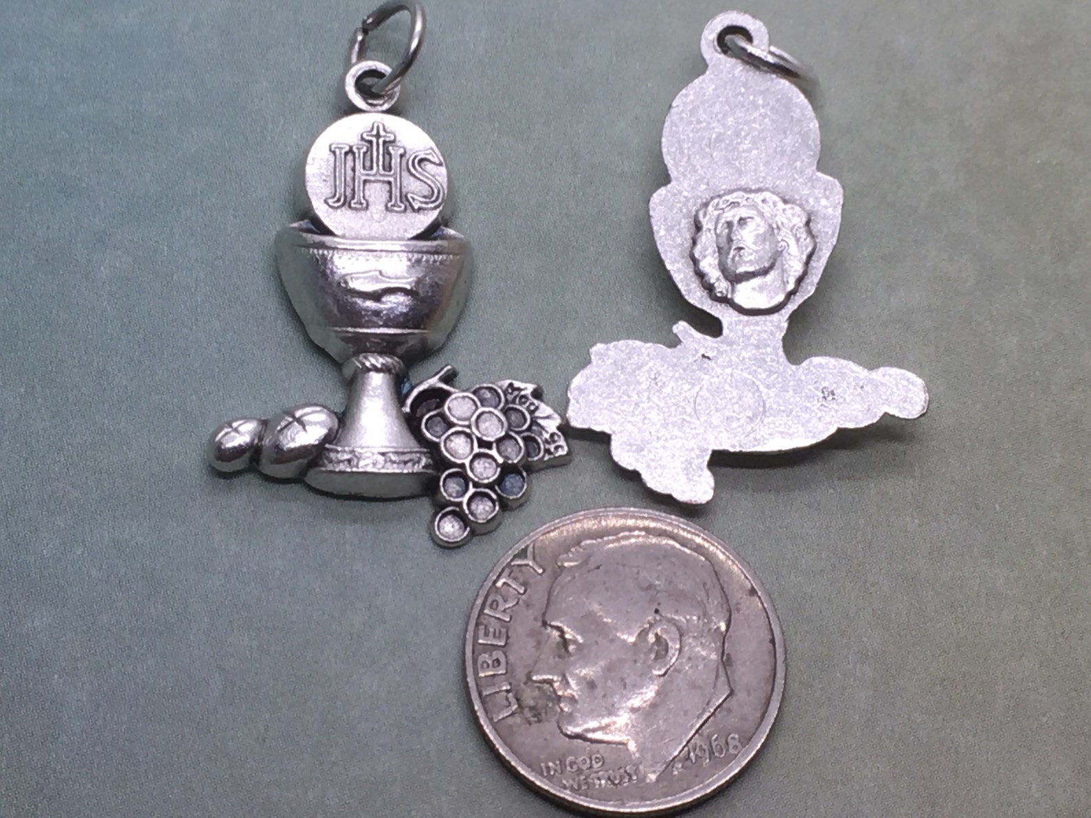 Catholic Charms Eucharistic Chalice Peace Cross San - Etsy