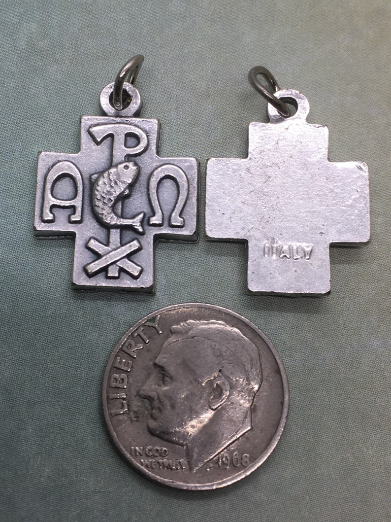 Catholic Charms Eucharistic Chalice Peace Cross San - Etsy