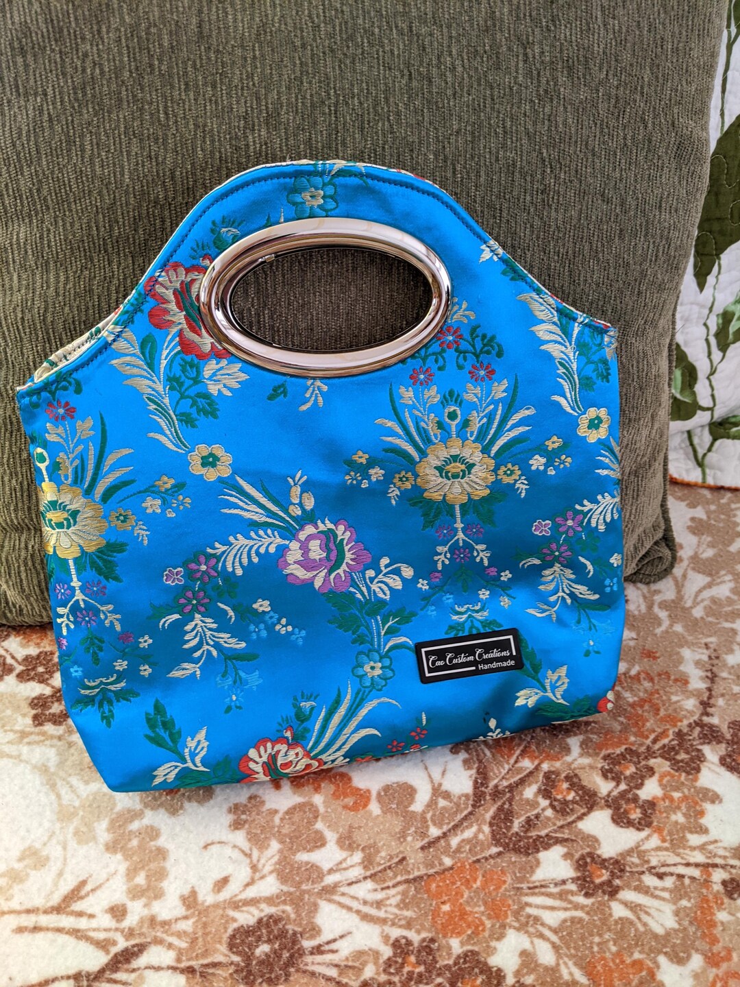 Japanese Turning Bag Mad From Satin Brocade- Shipping Separate - Etsy