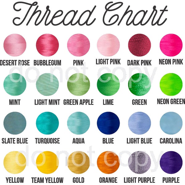 Brothread Color Chart - Etsy