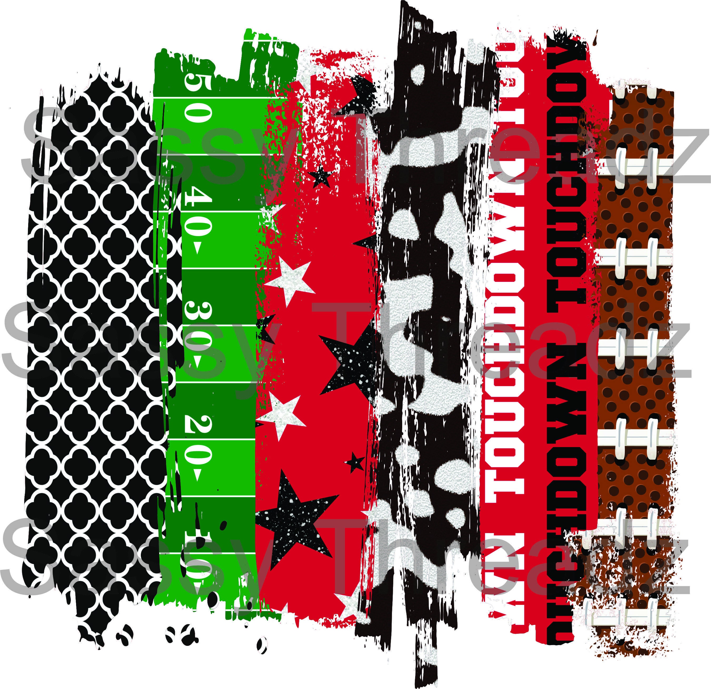 Red and Black Glitter Strokes Football Sublimation PNG | Etsy
