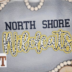 Wildcats Bean Stitch Double Stacked Script Applique Embroidery Download - Etsy