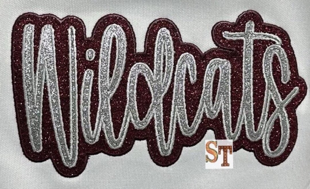 Satin Stitch Wildcats Double Stacked Script Applique Embroidery Download - Etsy