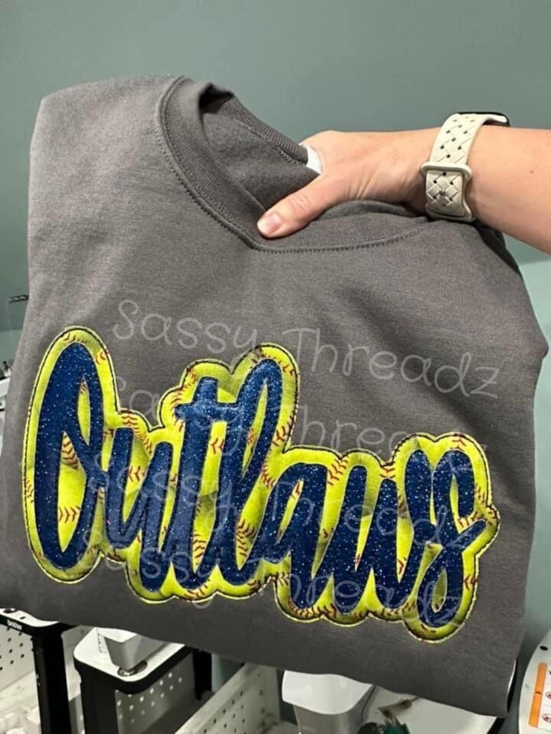 Bean Stitch Outlaws Double Stacked Script Applique Embroidery Download ...