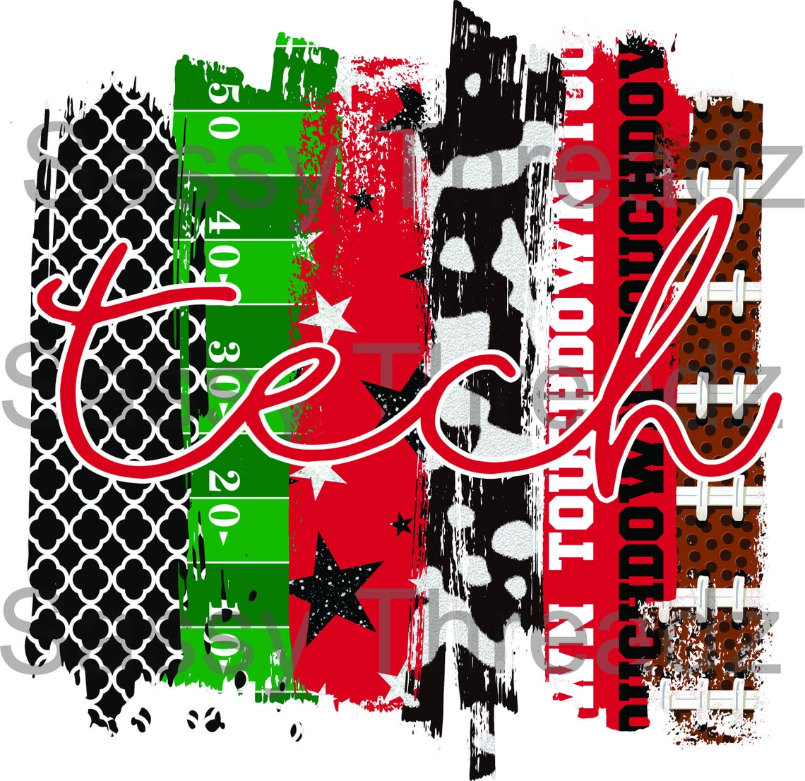 Tech Red and Black Glitter Strokes Football Sublimation PNG | Etsy