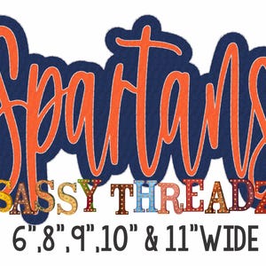 Bean Stitch Spartans Double Stacked Script Applique Embroidery Download - Etsy