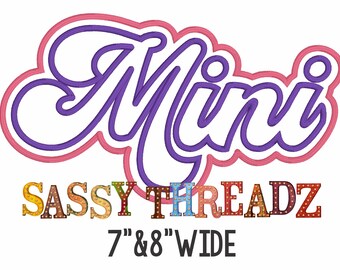 Satin Stitch Panthers Double Stacked Script Applique Embroidery ...