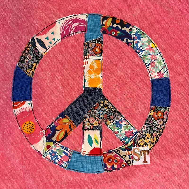 Peace Sign Applique - Etsy