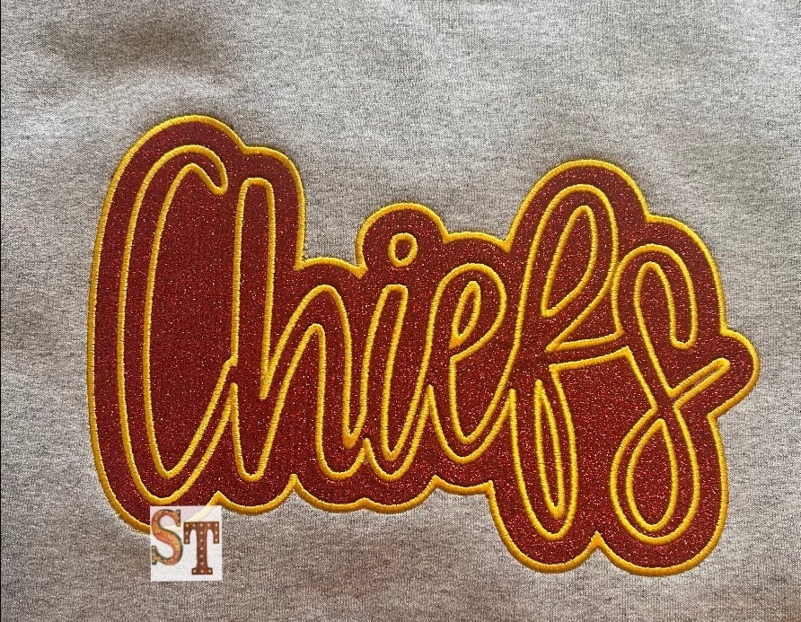Satin Stitch Chiefs Double Stacked Script Applique Embroidery Download ...
