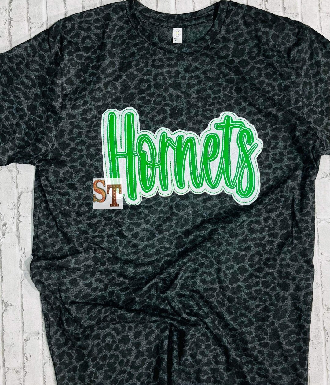 Bean Stitch Hornets Double Stacked Script Applique Embroidery - Etsy