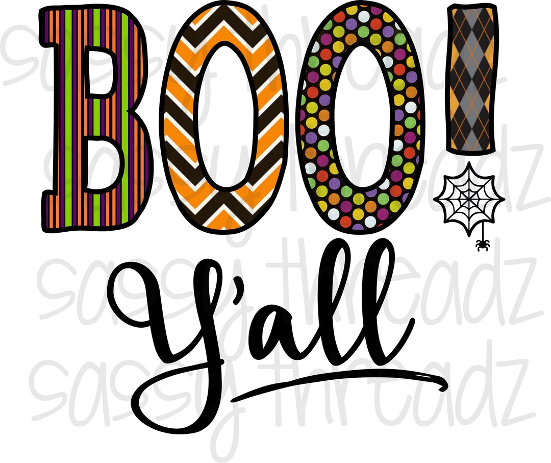 Boo Y'all PNG Download - Etsy