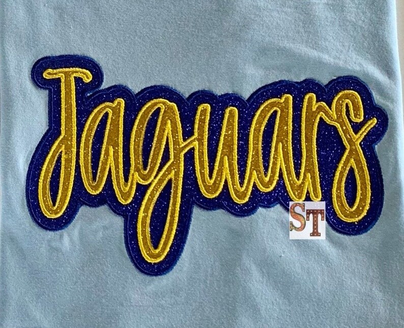 Satin Stitch Jaguars Double Stacked Script Applique Embroidery Download ...