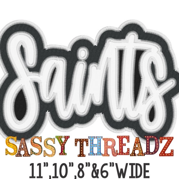 Saints Football Embroidery - Etsy