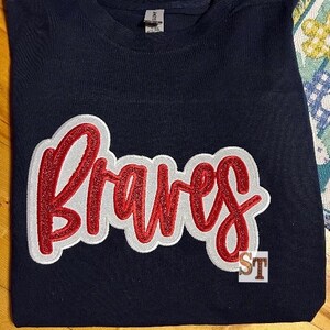 Satin Stitch Braves Double Stacked Script Applique Embroidery Download ...