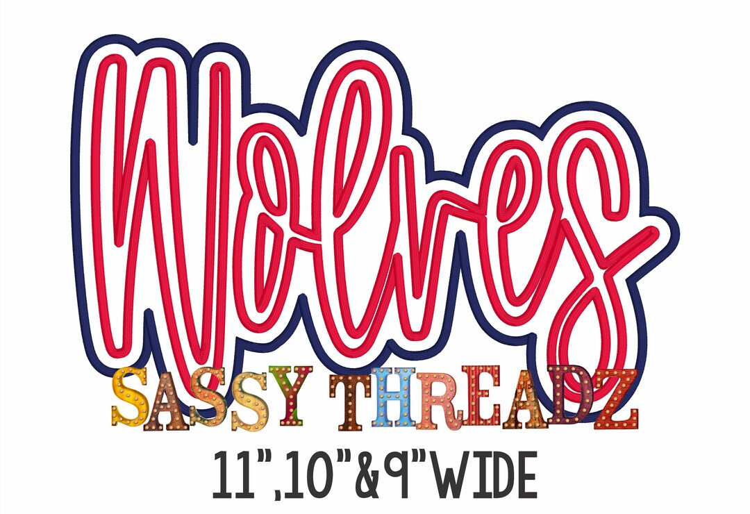 Satin Stitch Wolves Double Stacked Script Applique Embroidery Download ...