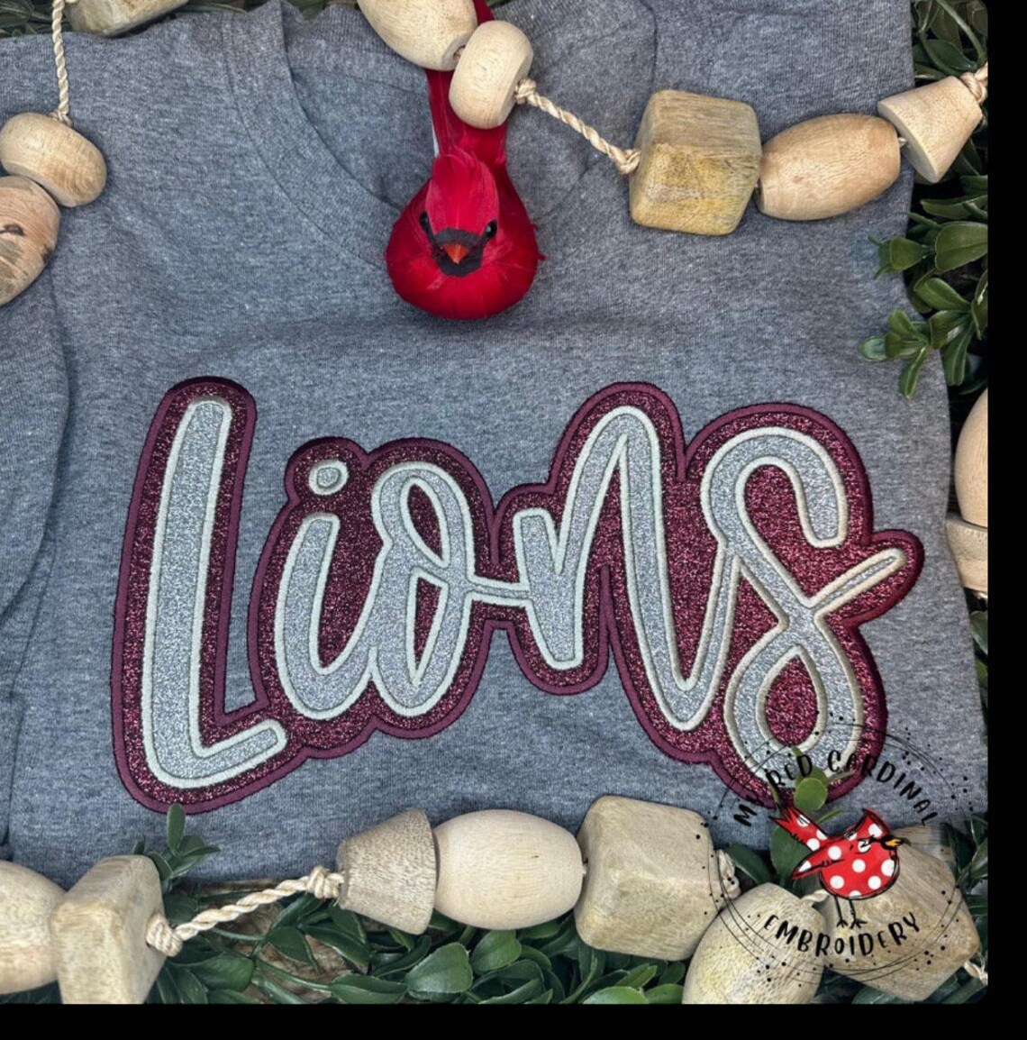 Satin Stitch Lions Double Stacked Script Applique Embroidery Download ...