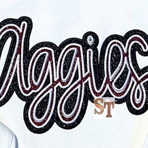 Satin Stitch Aggies Double Stacked Script Applique Embroidery Download ...