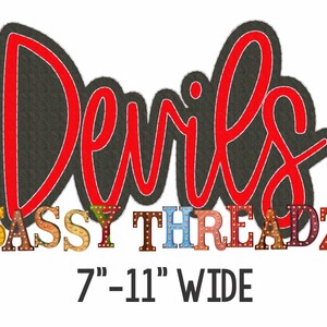 Bean Stitch Devils Double Stacked Script Applique Embroidery Download - Etsy