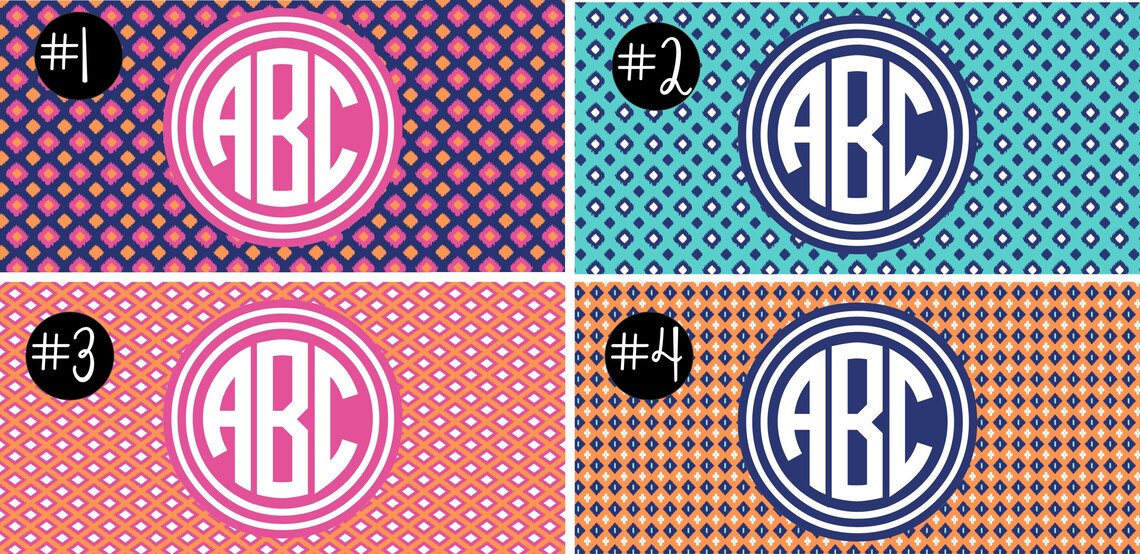 Ikat Print Camp Monogram Decal.girls Camp Trunk. Summer Camp - Etsy