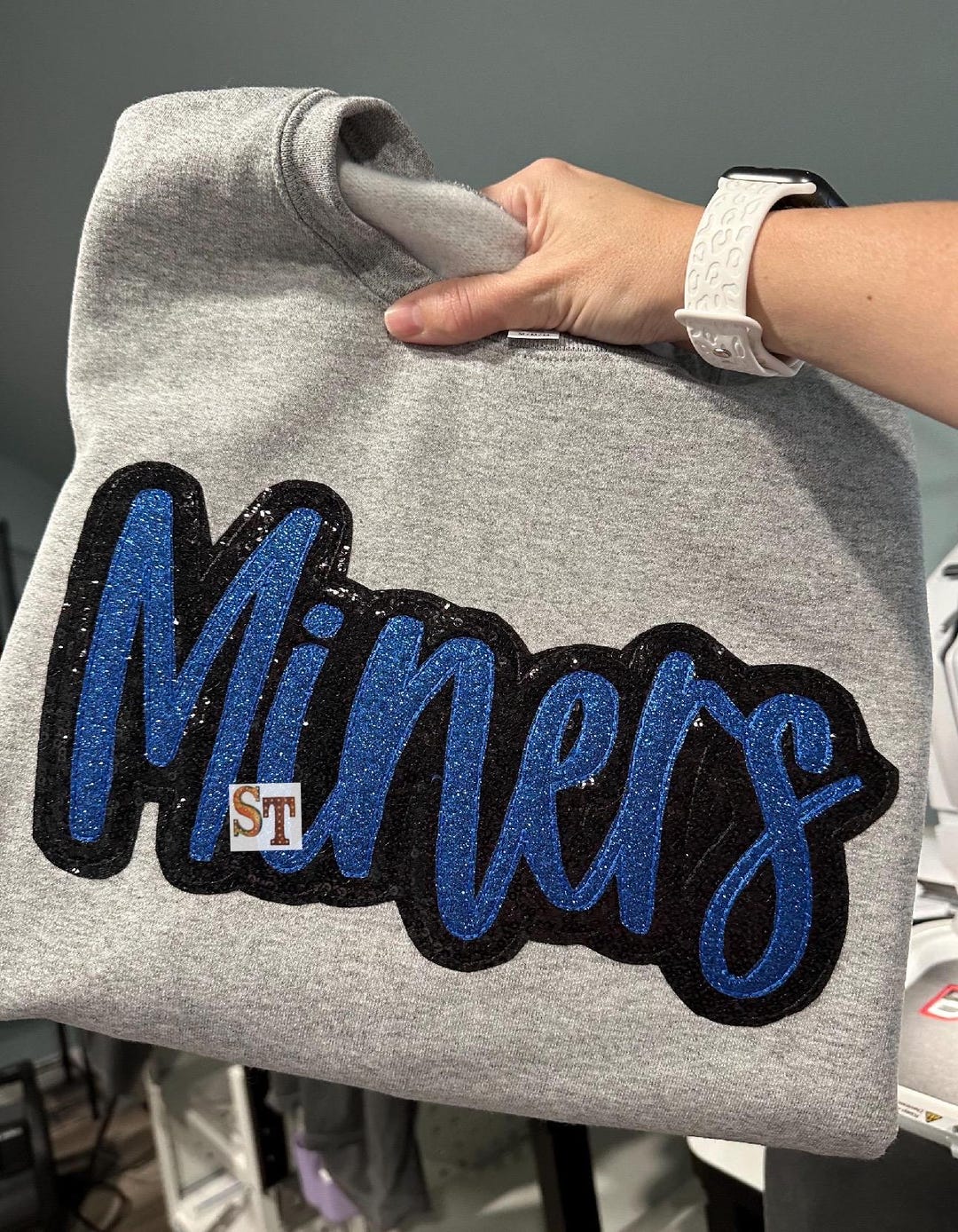 Bean Stitch Miners Script Double Stacked Applique Embroidery Download ...