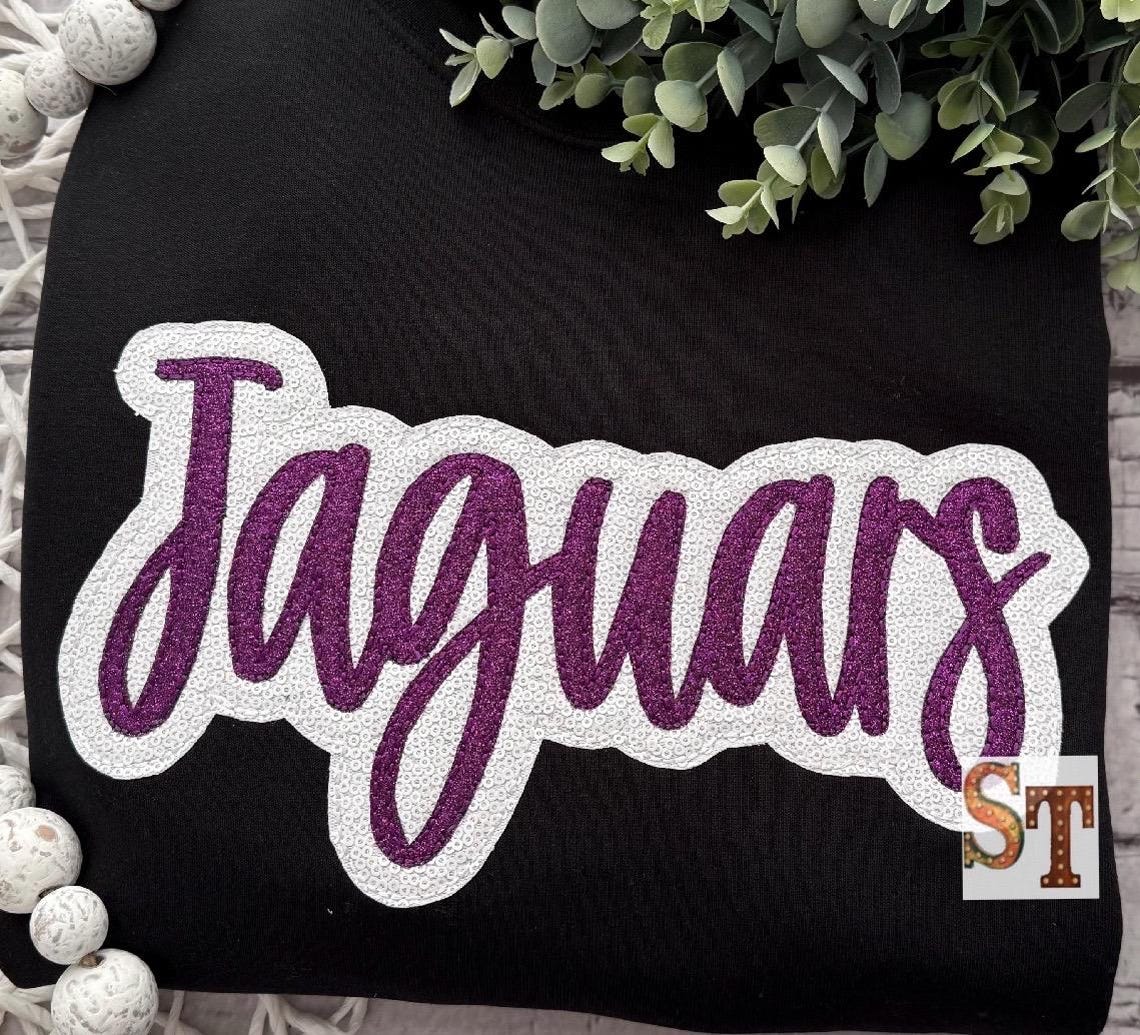 Bean Stitch Jaguars Double Stacked Script Applique Embroidery Download ...