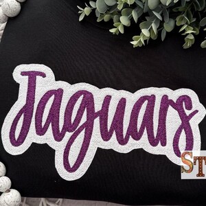 Bean Stitch Jaguars Double Stacked Script Applique Embroidery Download ...