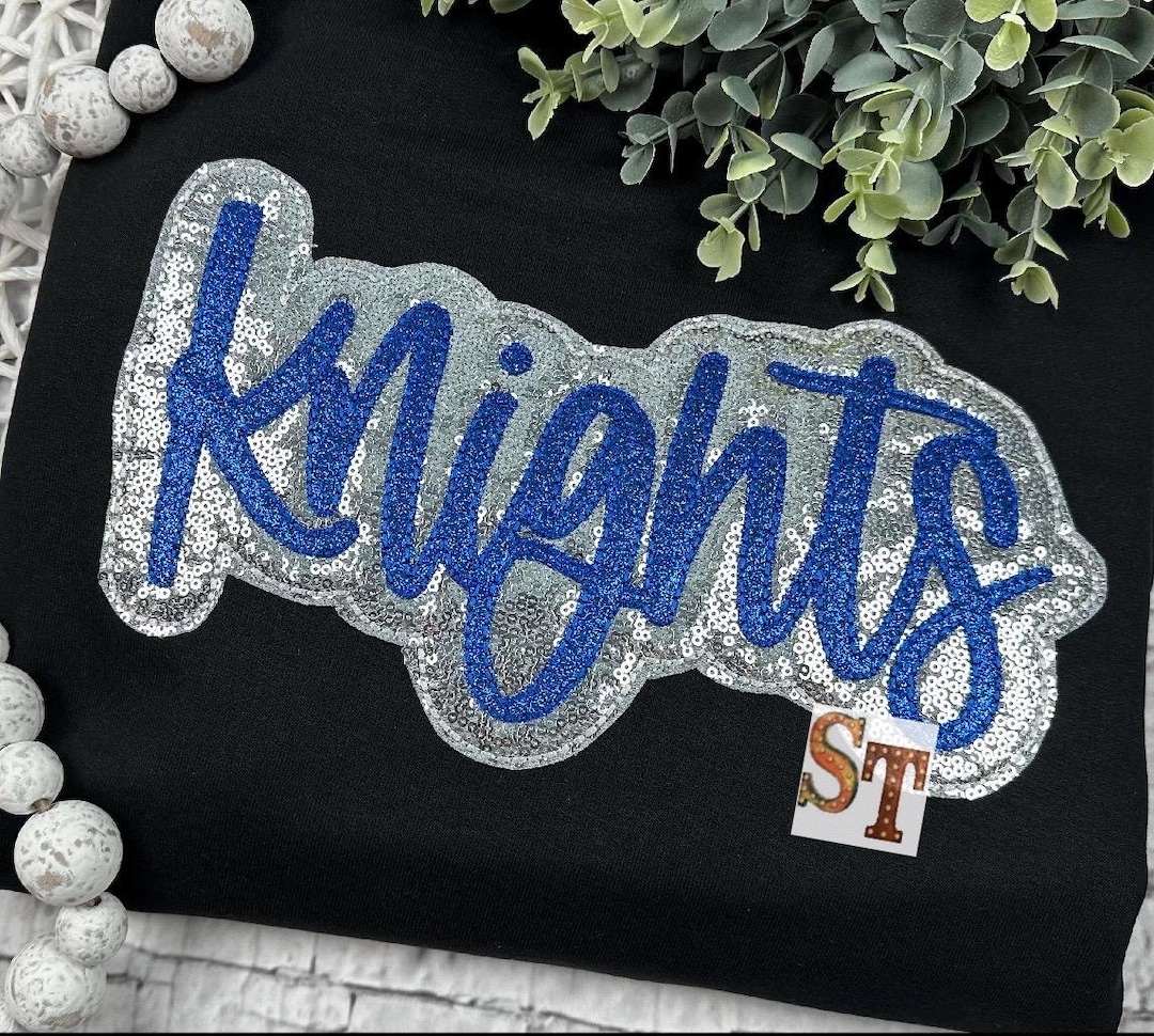 Bean Stitch Knights Double Stacked Script Applique Embroidery Download ...