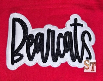 Satin Stitch Cougars Double Stacked Script Applique Embroidery Download - Etsy