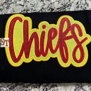 Satin Stitch Chiefs Double Stacked Script Applique Embroidery Download ...