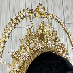 Goddess Halo Crown Snakes & Butterflies Crown Bridal Crown Handmade ...