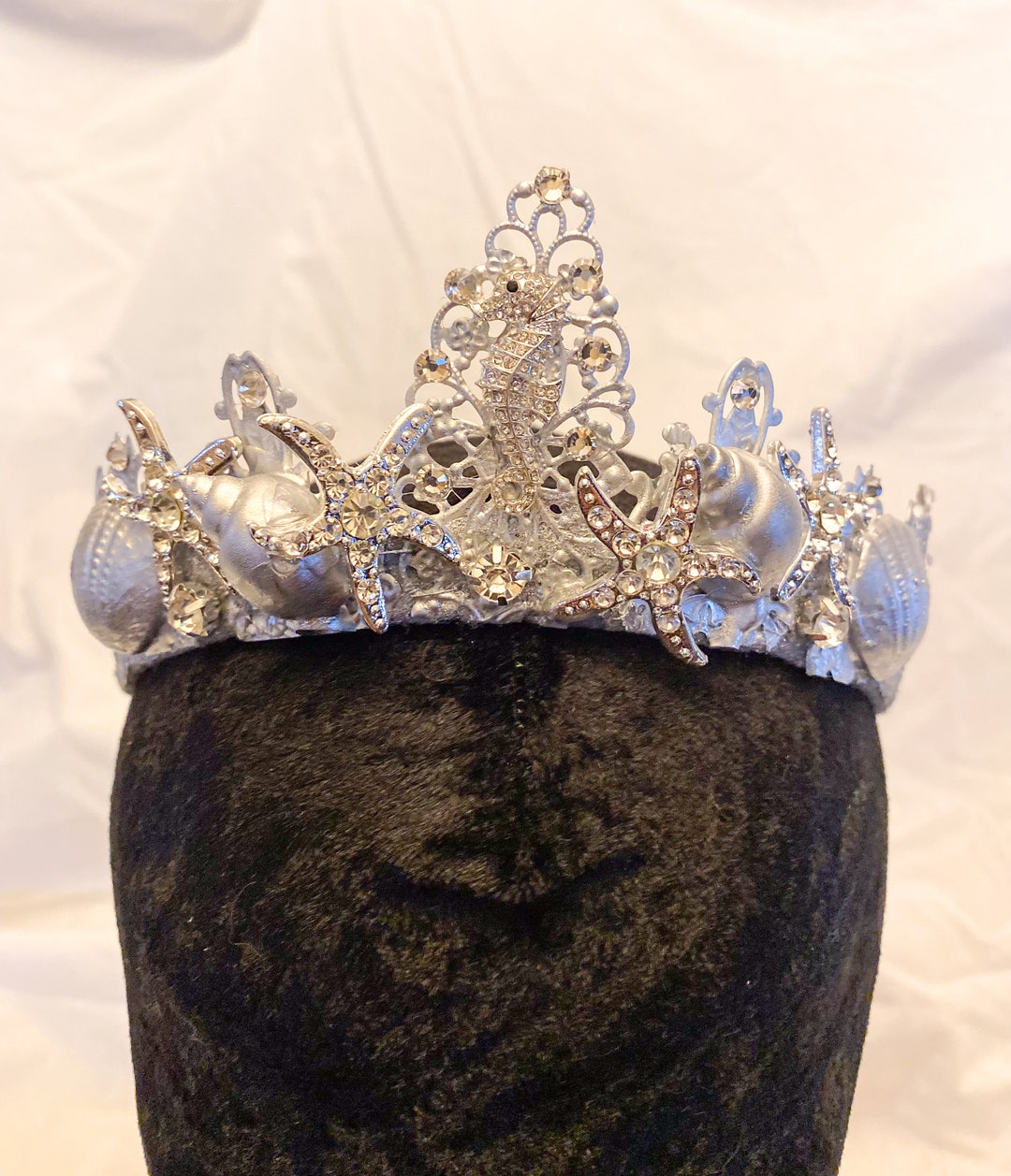 Mermaid Crystal Crown - Bridal Crown- Wedding Headpiece - Handmade ...