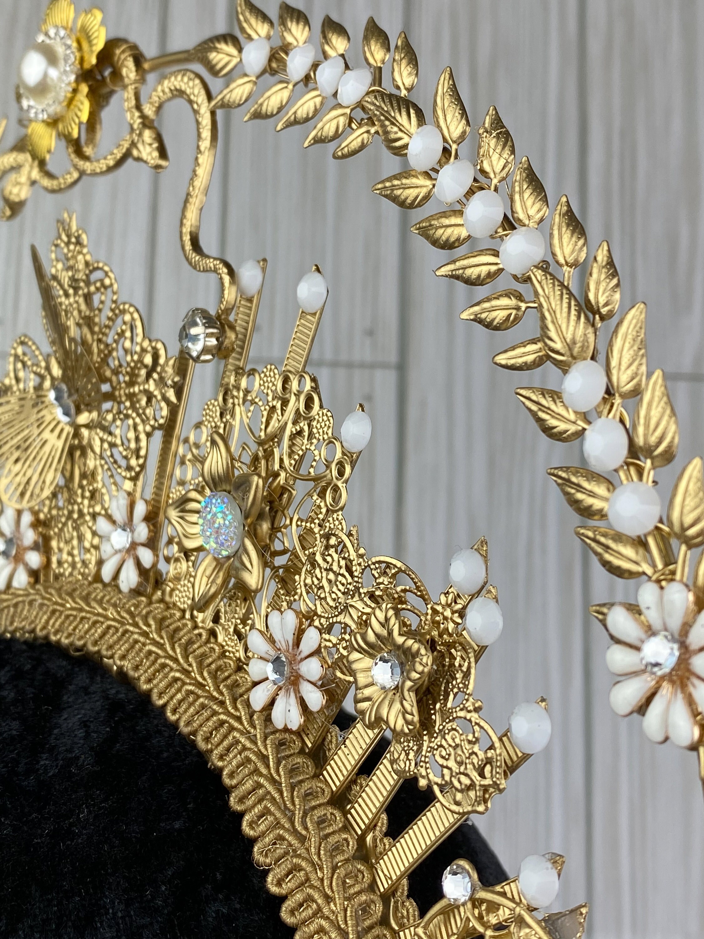 Goddess Halo Crown - Snakes & Butterflies Crown - Bridal Crown ...