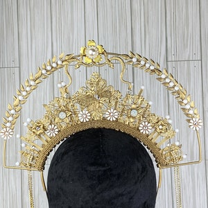 Goddess Halo Crown - Snakes & Butterflies Crown - Bridal Crown ...